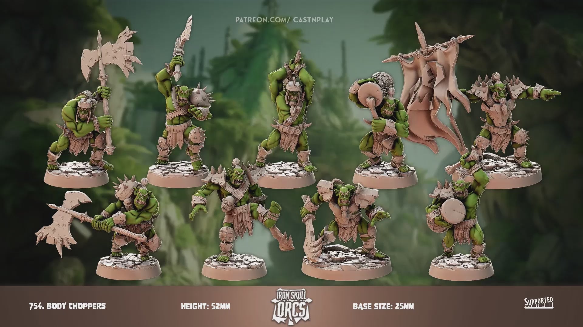 Body Chopper Orcs | Tabletop Miniature | Crafted Campaigns UK