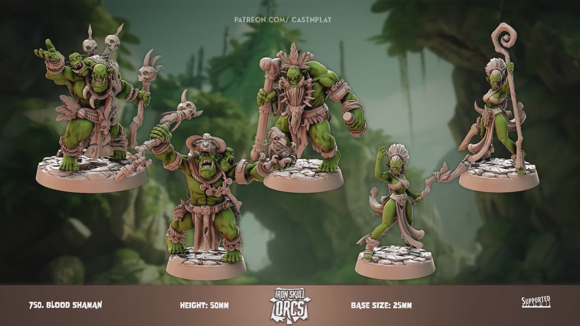 Blood Shaman Orcs | Orc Miniature | Tabletop Miniature