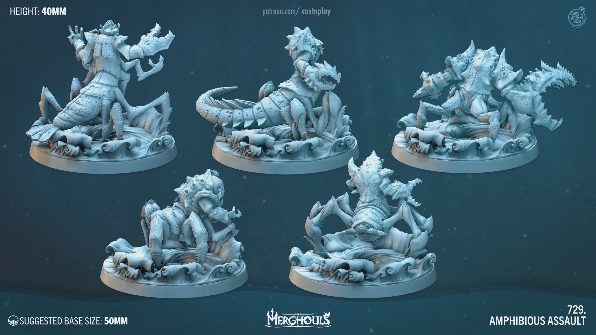 Crustaceans Assault | Mermaid Miniature